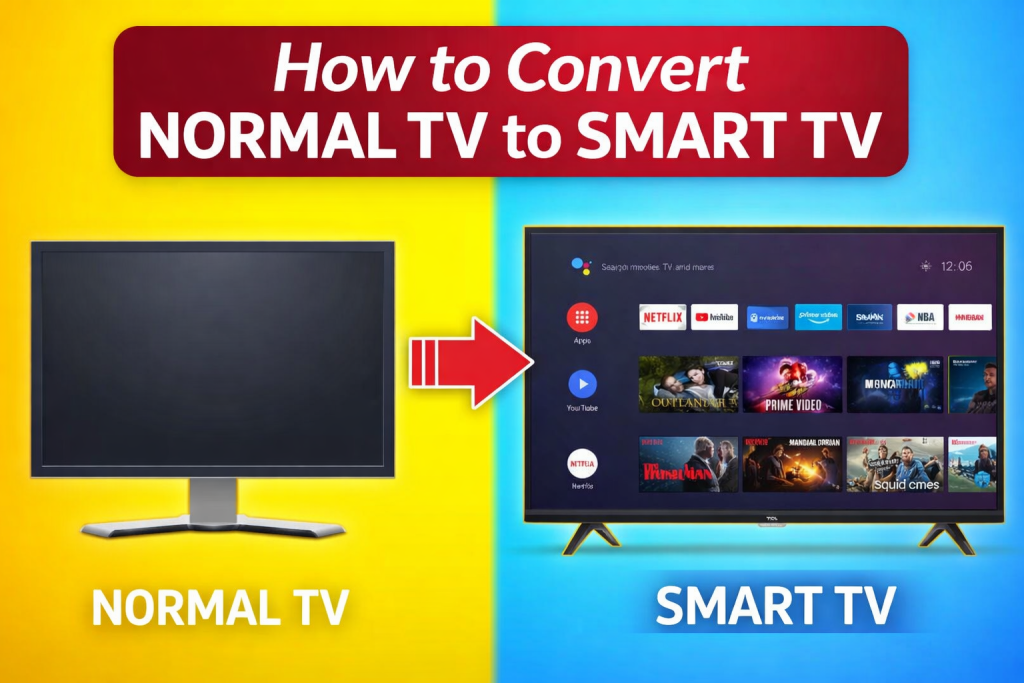 How to Convert a Normal TV into a Smart TV Using Mobile Android IPhone ...